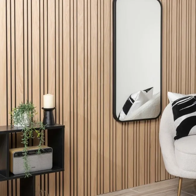 Trepanel Design® Multi Width Oak Acoustic Slat Panels | Tile Mountain UAE