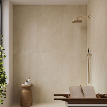 Azuma Rock Ivory Stone Effect Tile 120x60cm | Tile Mountain UAE