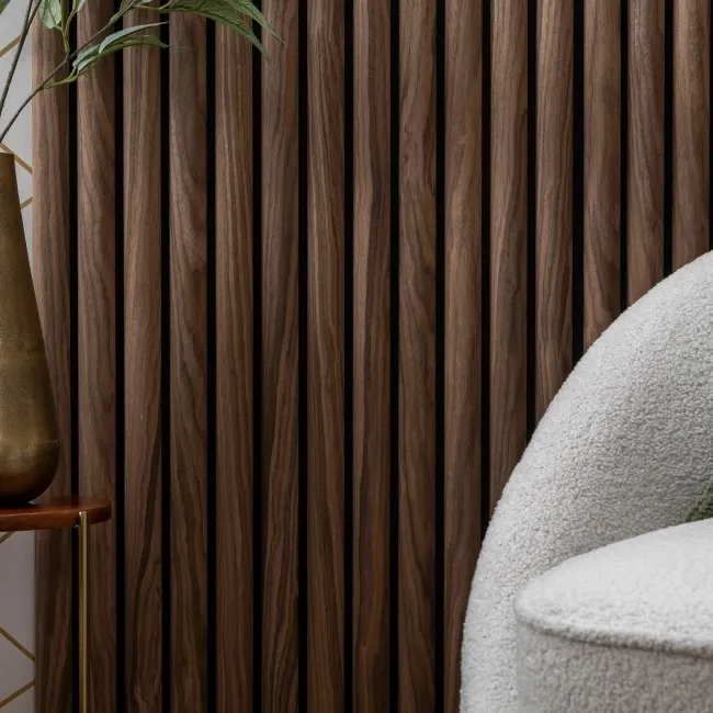 Trepanel Design® Curve Autumn Brown Acoustic Panels | Tile Mountain UAE