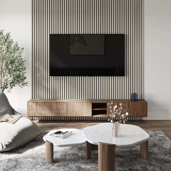 Trepanel® Light Oak Acoustic Wood Slat Panels | Tile Mountain UAE