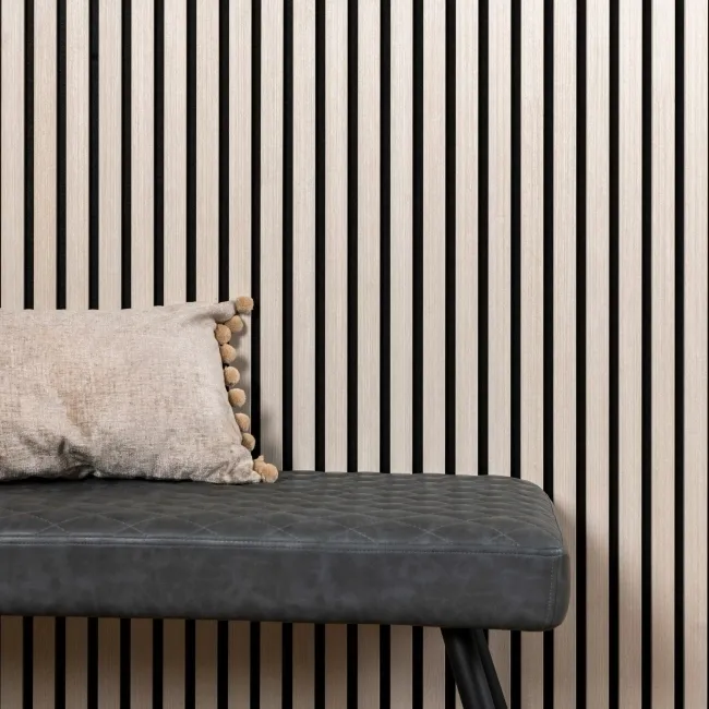 Trepanel® Light Oak Acoustic Wood Slat Panels | Tile Mountain UAE