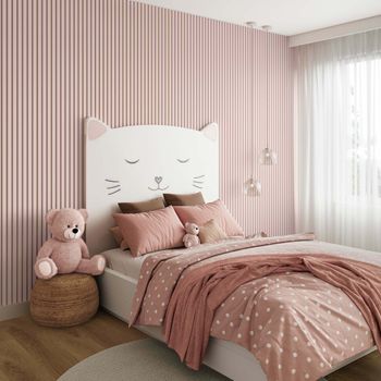 Trepanel Design® Pastel Pink on White Acoustic Wood Slat Panel | Tile ...